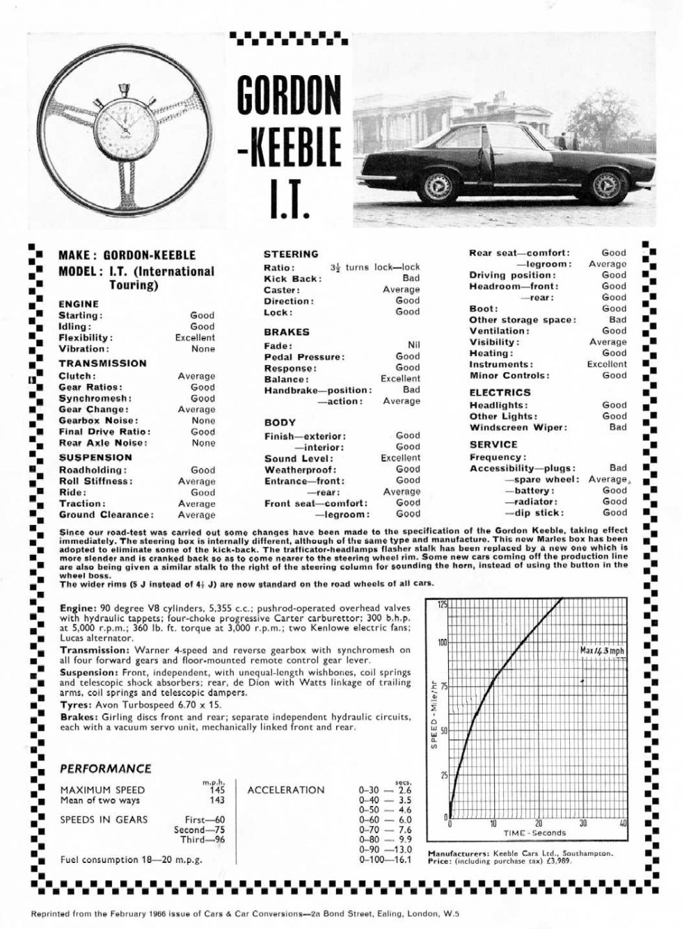Literature on the Manufacture and Road Testing of the Car - Gordon ...